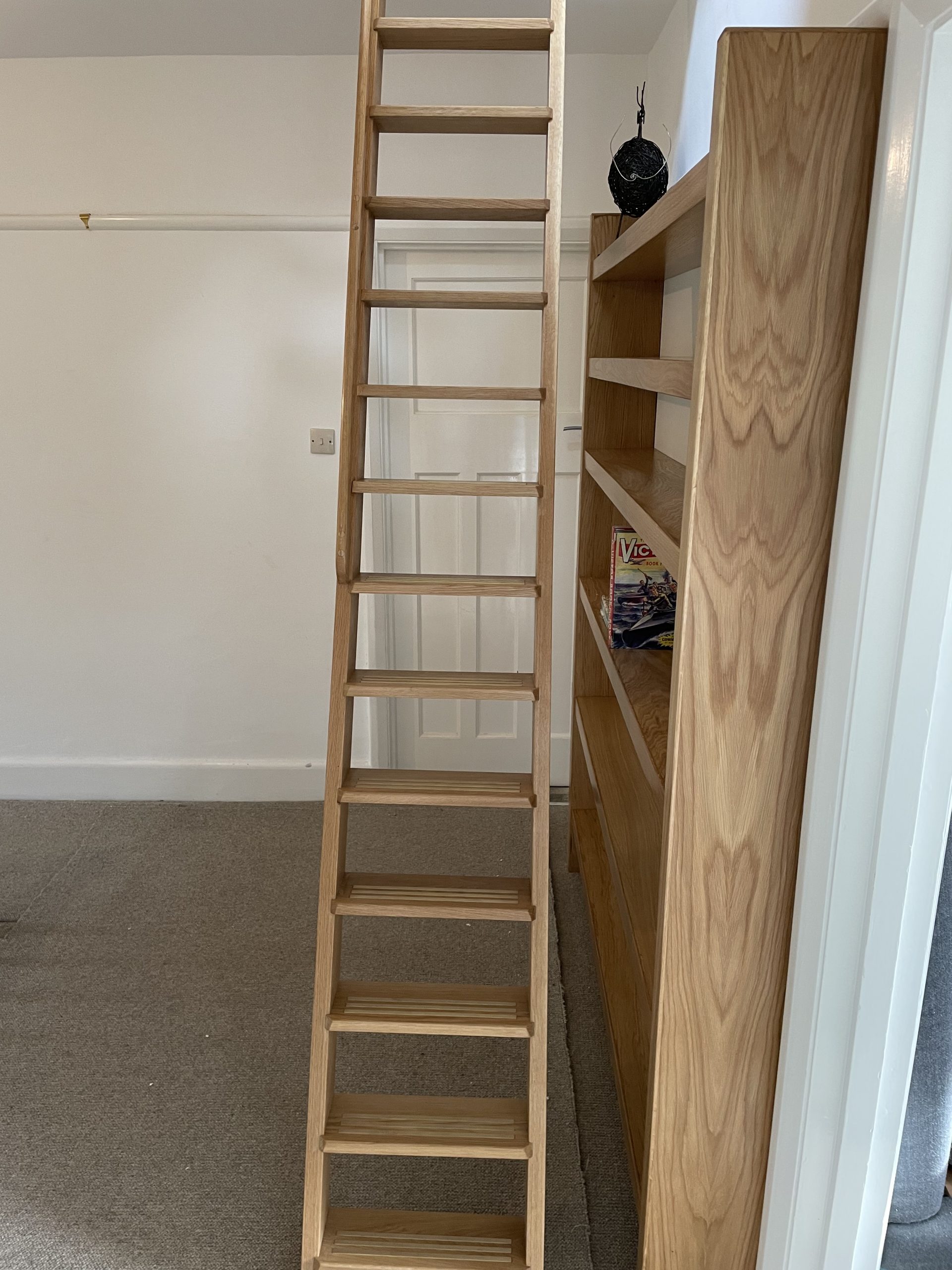 Special bookcase and loft ladder - Webber Furniture